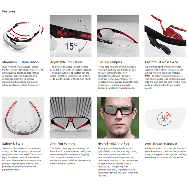 Uvex Avatar Safety Glasses