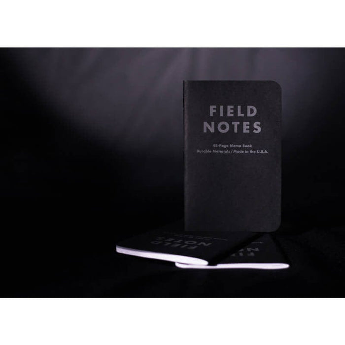 Field Notes Pitch Black Dot-Graph 3-Pack Notebooks