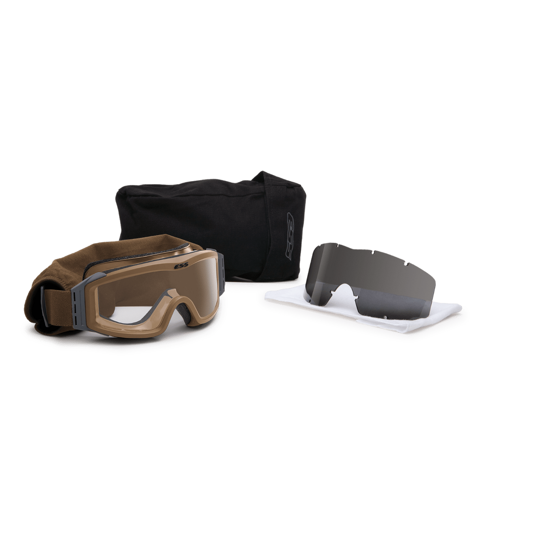 ESS Profile NVG Goggles Tan with Clear & Gray Lenses