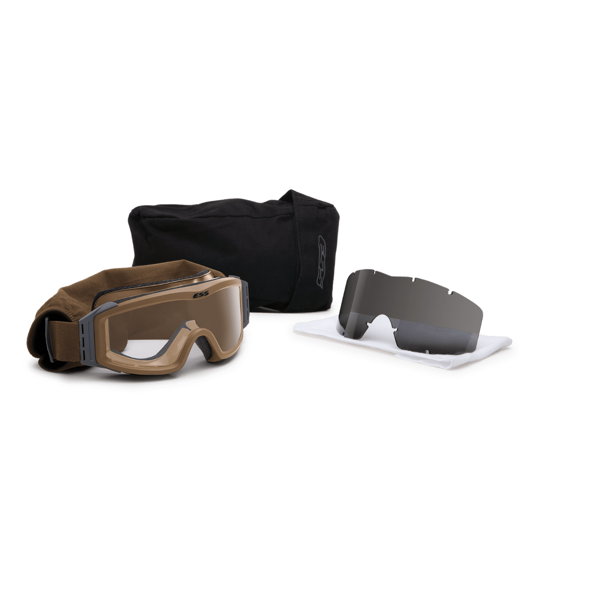 ESS Profile NVG Goggles Tan with Clear & Gray Lenses