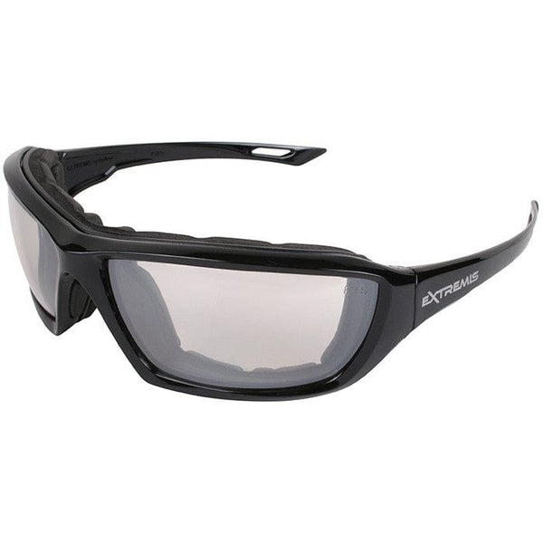 Radians Extremis Safety Glasses Black Frame Indoor/Outdoor Anti-Fog Lens Foam Seal